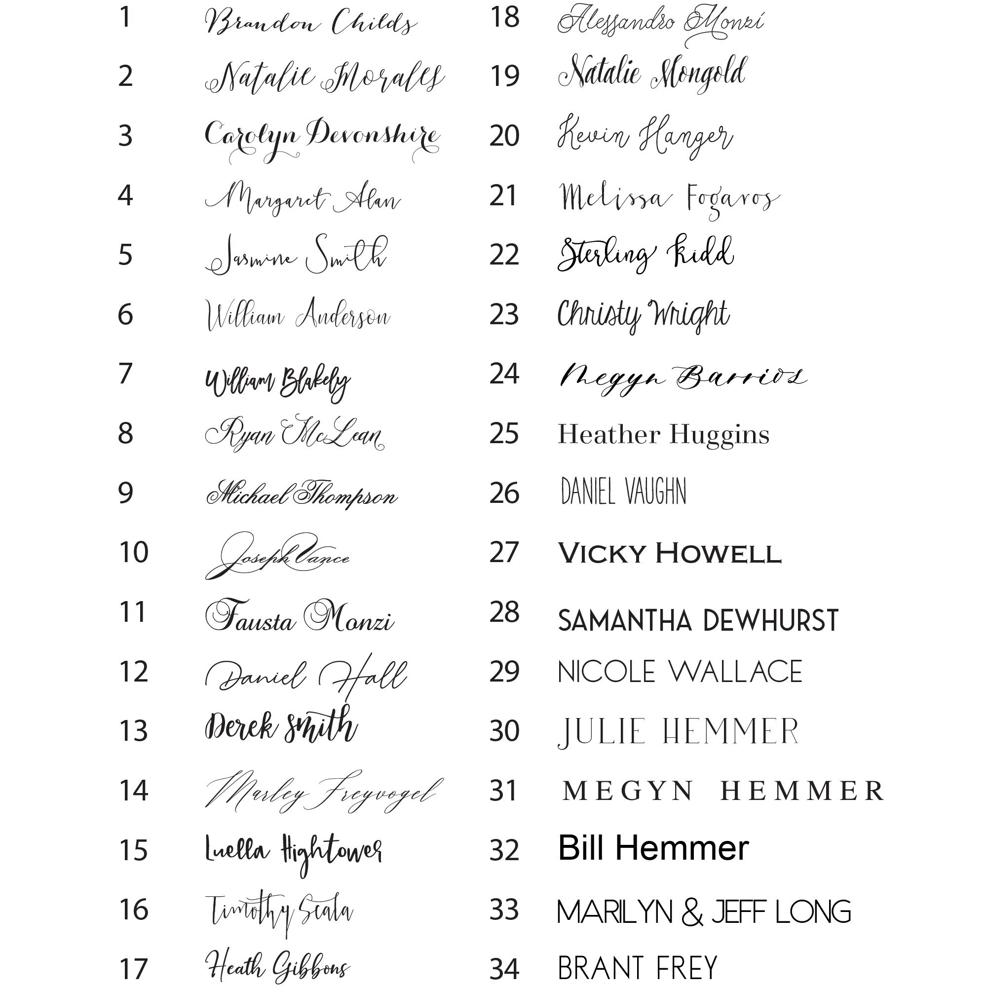 PRINTED Place cards Placecards Name Cards Printed Beautiful | Etsy