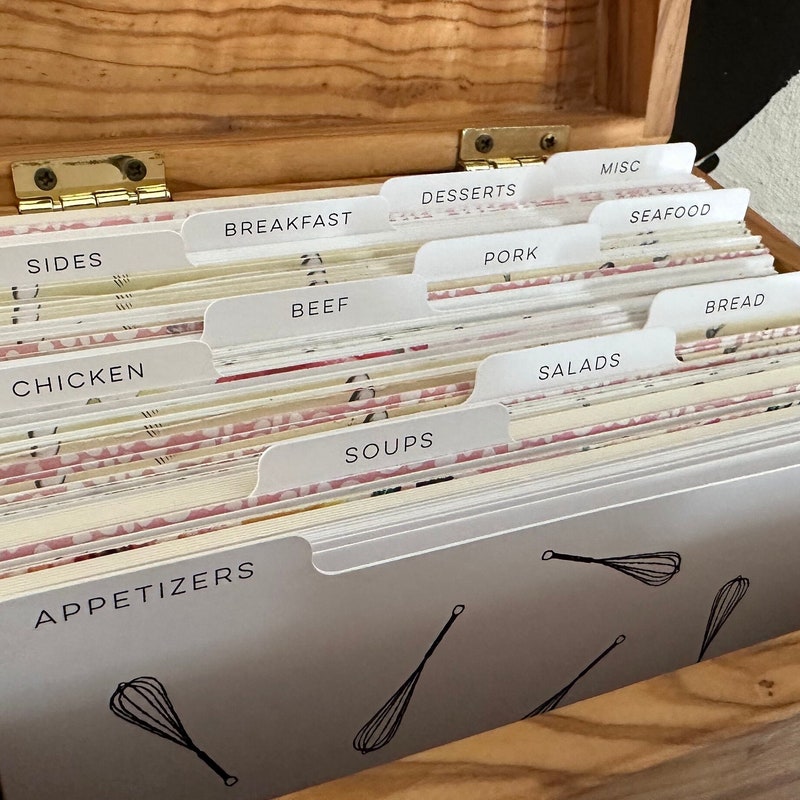 Recipe Card Dividers - Etsy