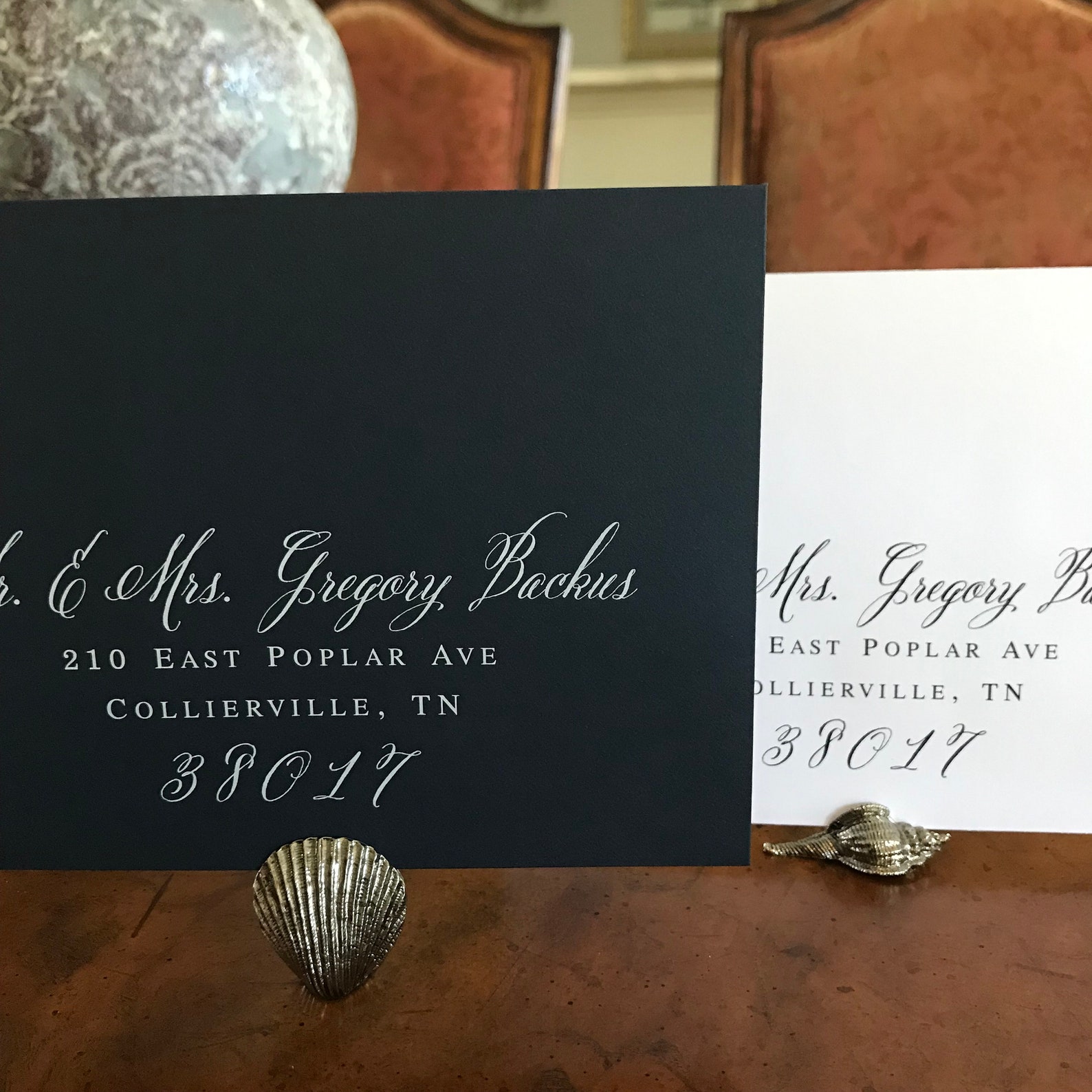 White Ink Envelopes A7 Printed Calligraphy Envelope | Etsy