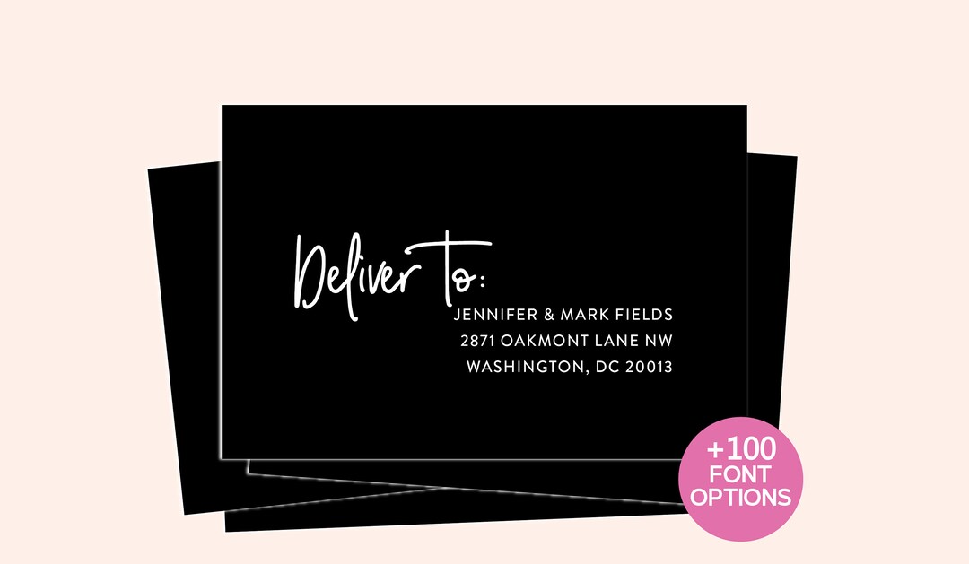 White Ink RECIPIENT Guest Address Labels Transparent Address - Etsy