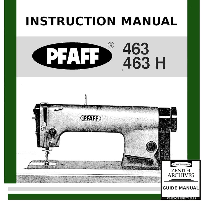 Pfaff 463 Instructions | Sewing Machine Manual | Printable Download ...
