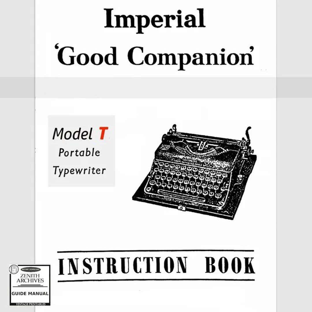 Imperial Good Companion Model T Typewriter Guide - Etsy