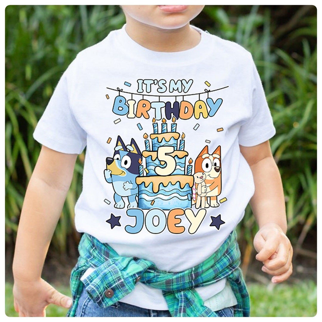 Personalized Bluey Family Shirt, Bluey Birthday Party Shirt, Custom ...