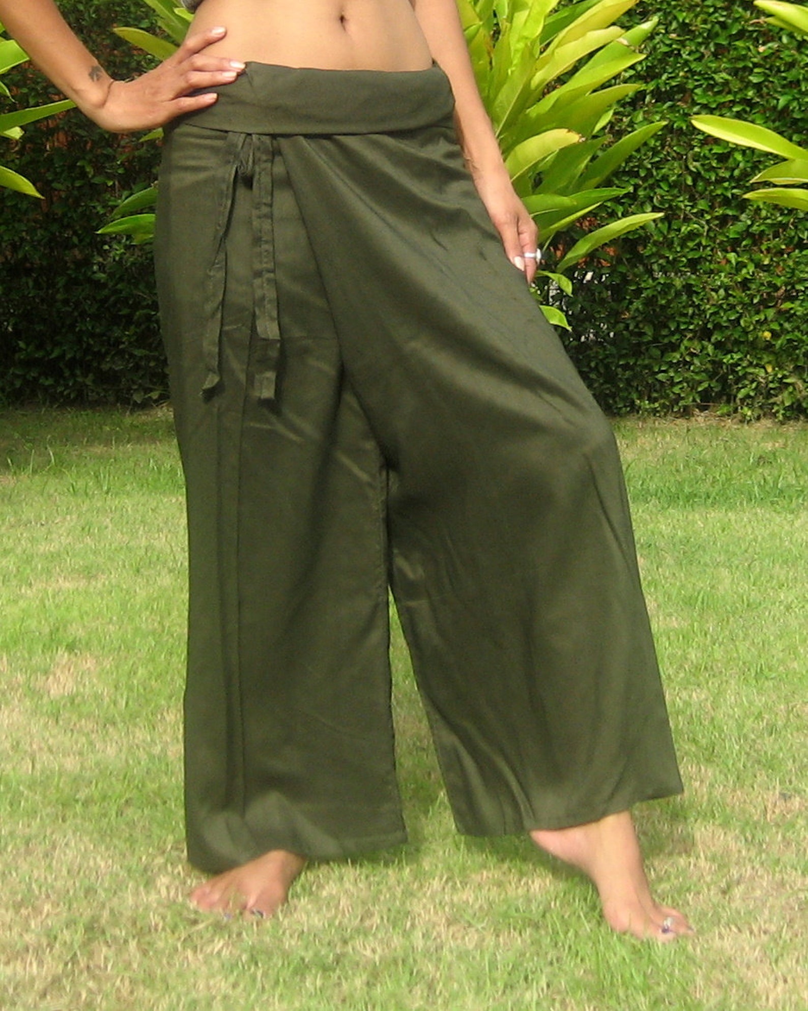 Thai Fisherman Pants With Pocket Wrap Pants Hippie Pants - Etsy