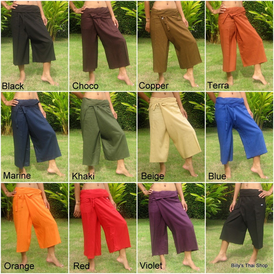 Capri Thai Fisherman Pants Thai Fisherman Trousers Wrap - Etsy