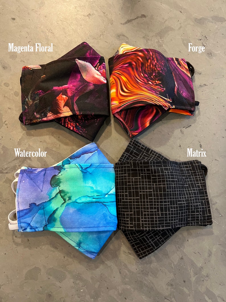 3D Face Mask With Around the Head Adjustable Elastics Limits | Etsy