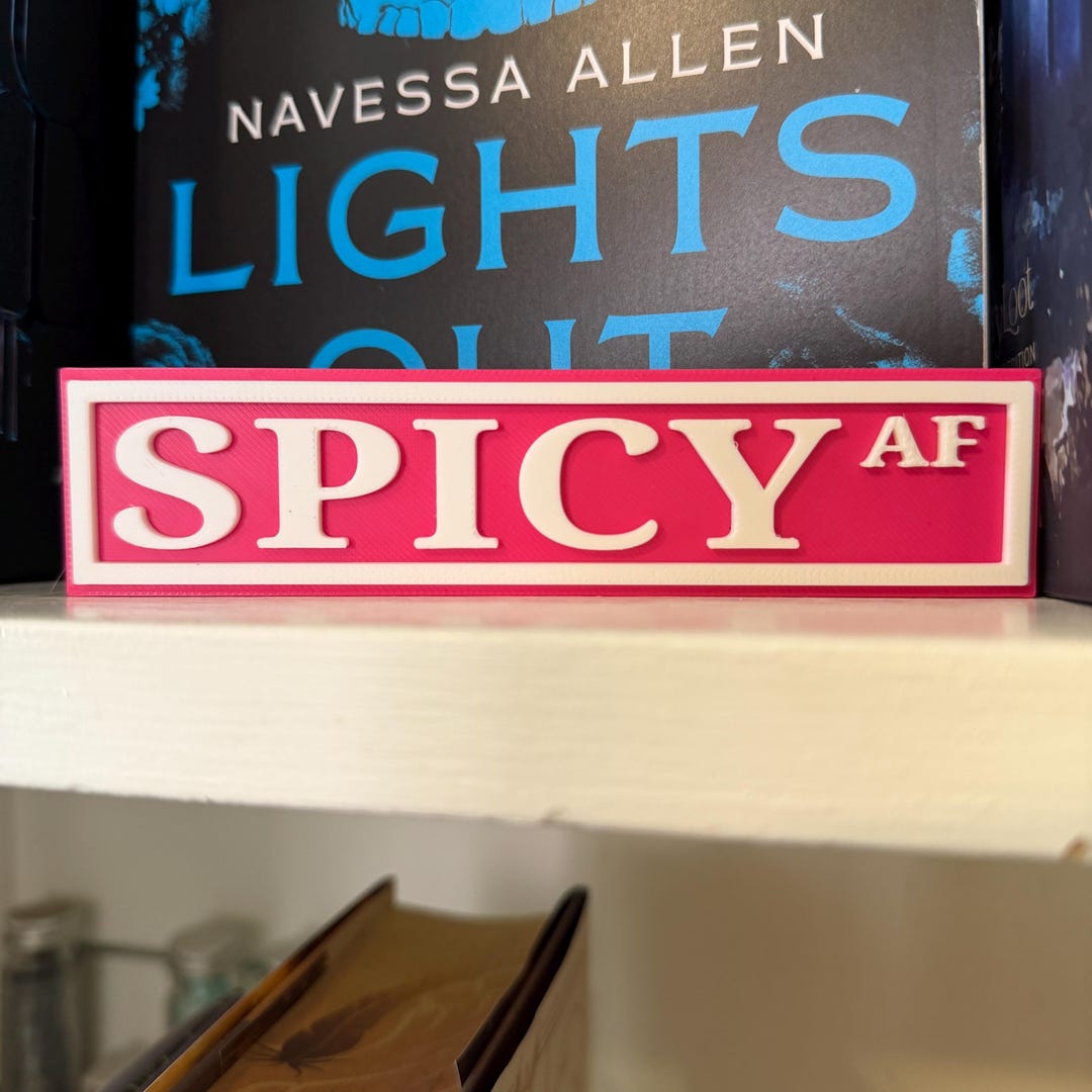 Spicy Bookshelf Street Signs (customizable) – Bookcase Sign - Etsy