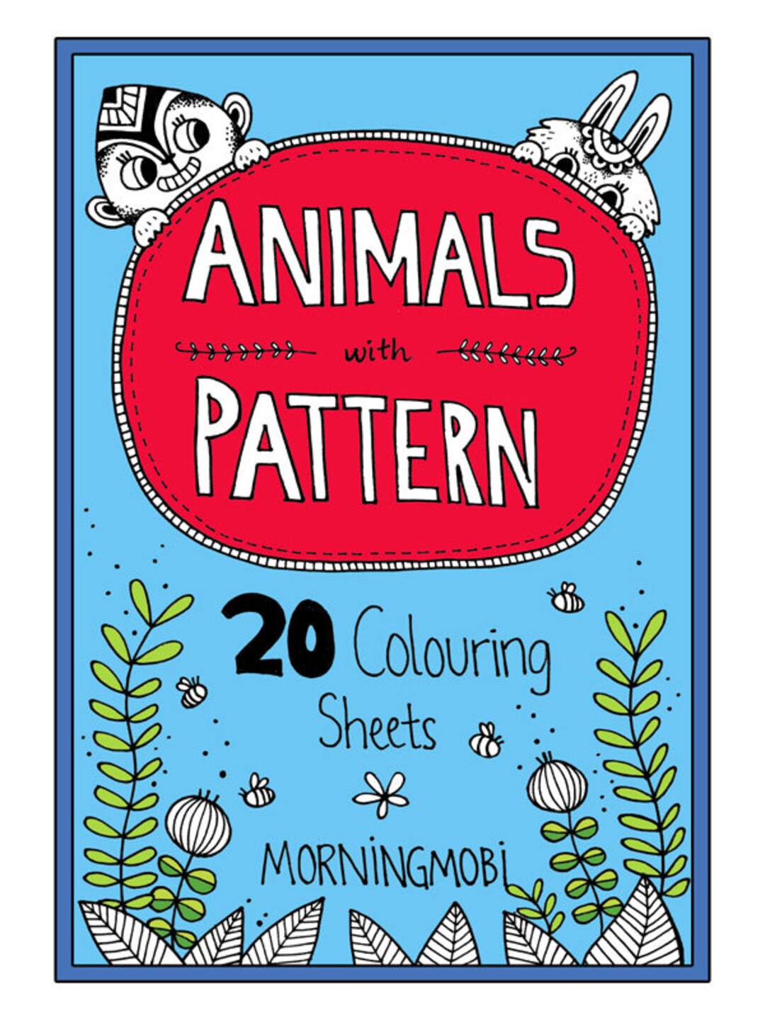20 Colouring in Sheets - Animals With Pattern - Printable - INSTANT ...