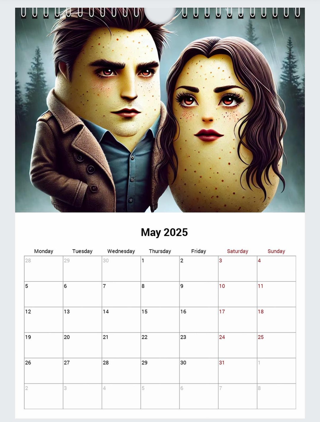 Frylight: Twilight Potato Calendar - Etsy