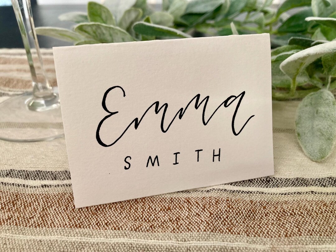 Handwritten Name Cards Modern Calligraphy Place Cards Wedding Table ...