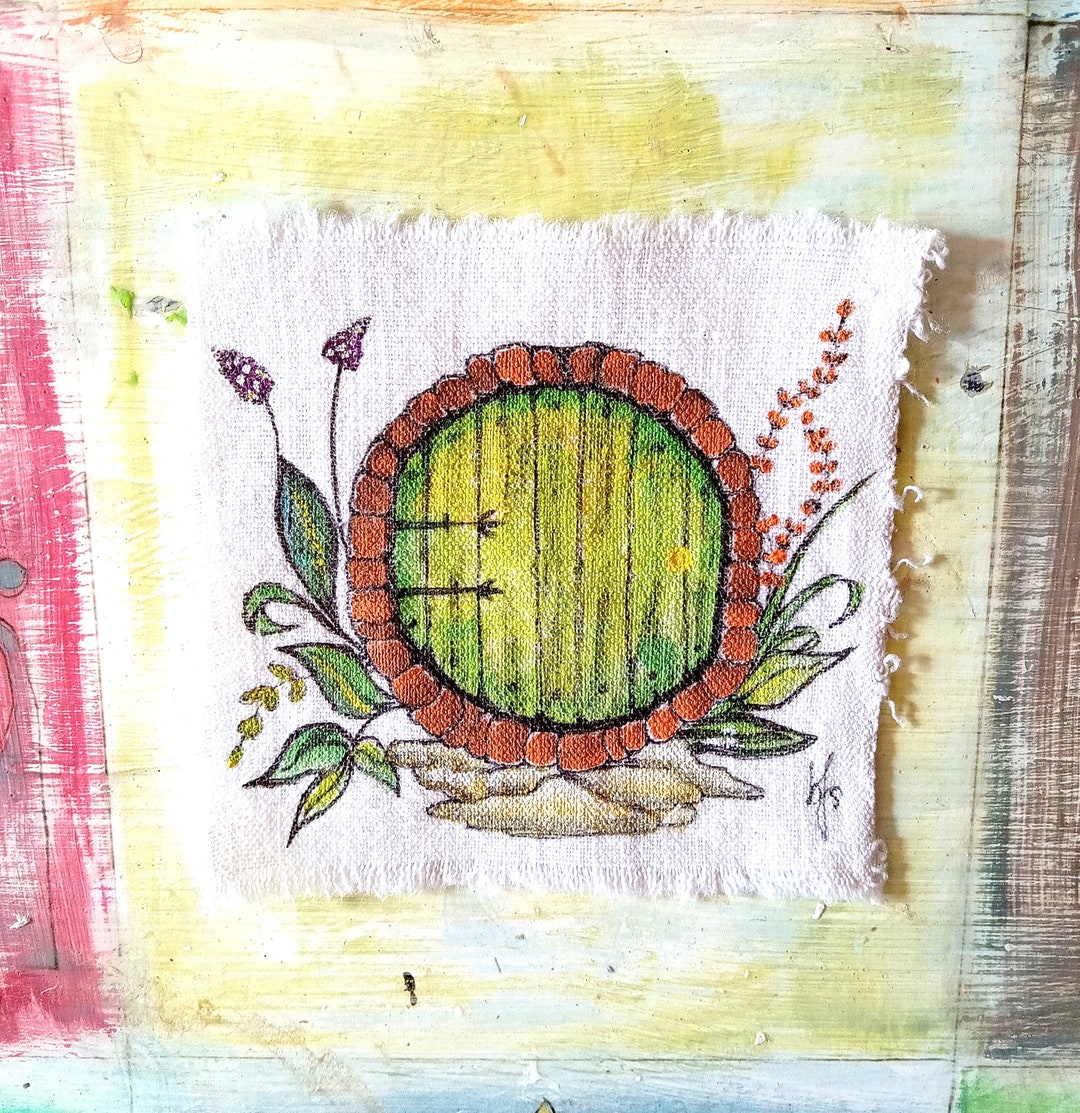 Hobbit House Door Hand Painted Patch , Shire Door Sew on Patch ...