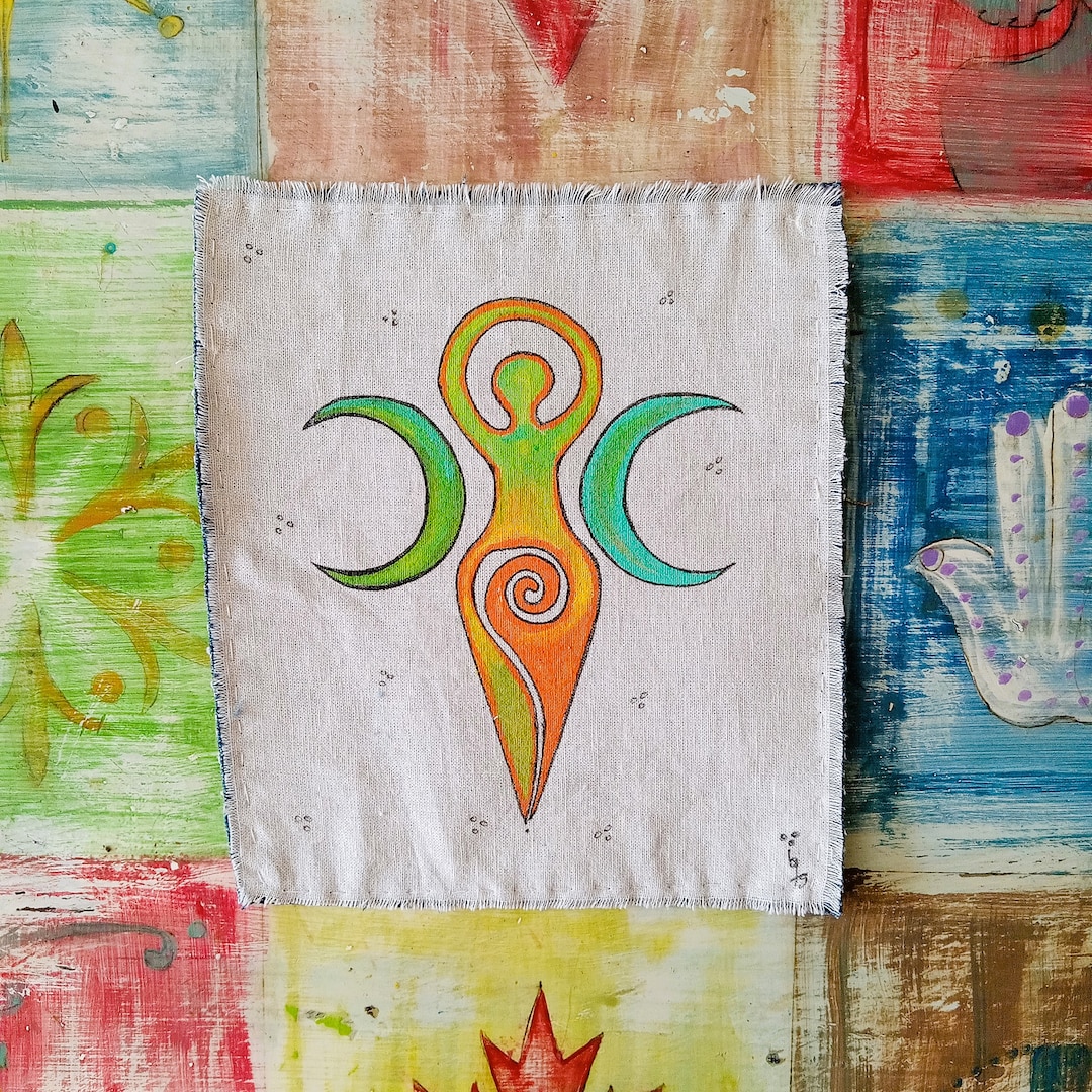 Triple Goddess Symbol Patch , Wiccan , Sacred Mother Symbol , Large ...