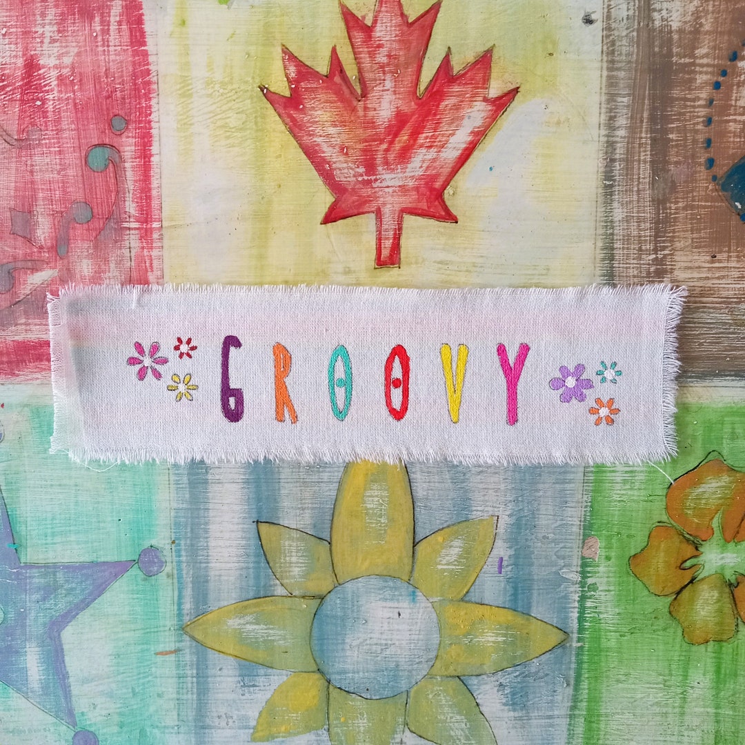 Groovy Patch , Hand Painted Sew on Patch , Hippie Patch , Patch for ...