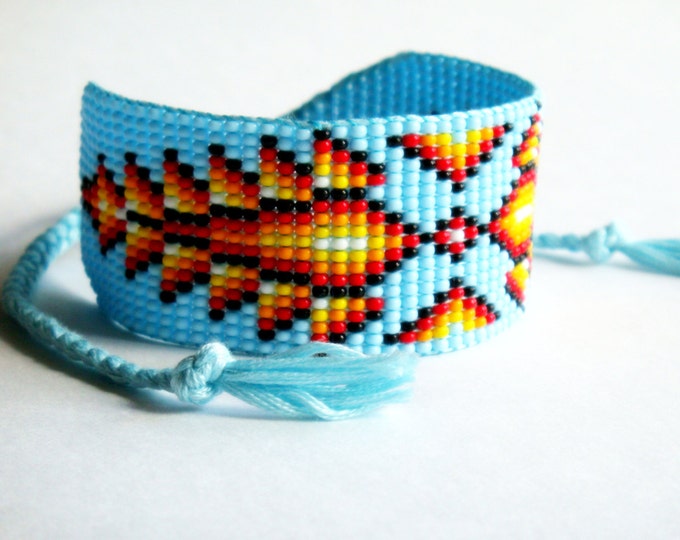 Native American Style Seed Bead Bracelet - Etsy