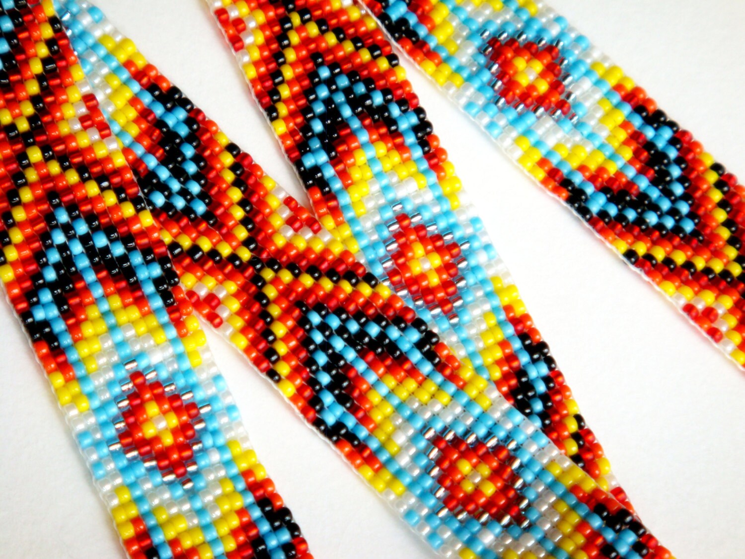 Native American Seed Bead/leather Hatband - Etsy