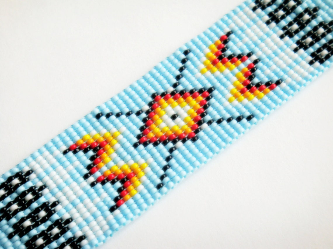 Native American Style Seed Bead Bracelet - Etsy