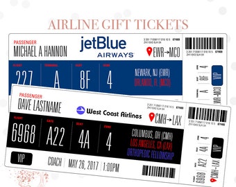 Custom plane ticket | Etsy