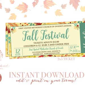 Fall Turkey Dinner Event Ticket Harvest Thanksgiving - Etsy