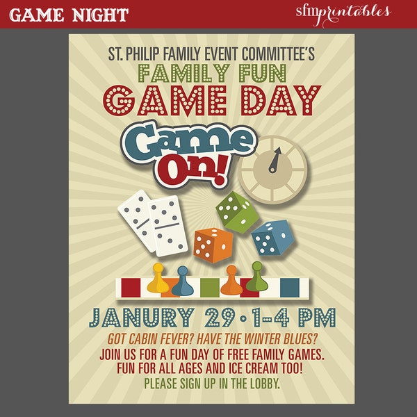Church Game Night Flyer - Etsy