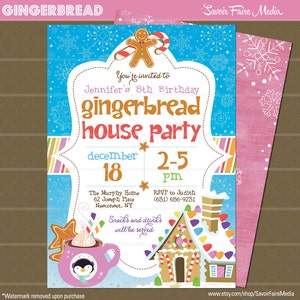 Christmas Birthday Party Gingerbread House Decorating / - Etsy