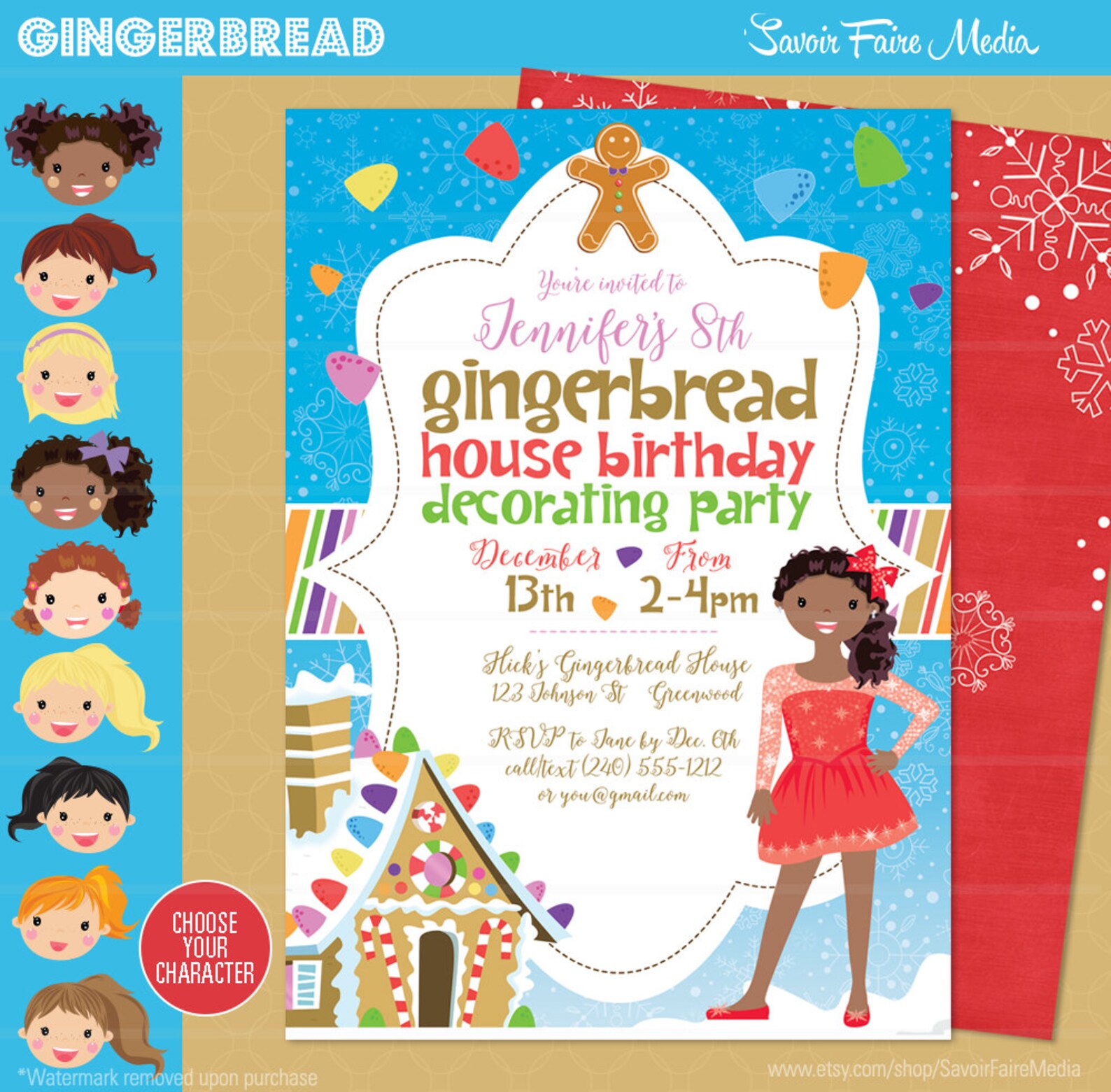 Christmas Birthday Party Gingerbread House Decorating / | Etsy