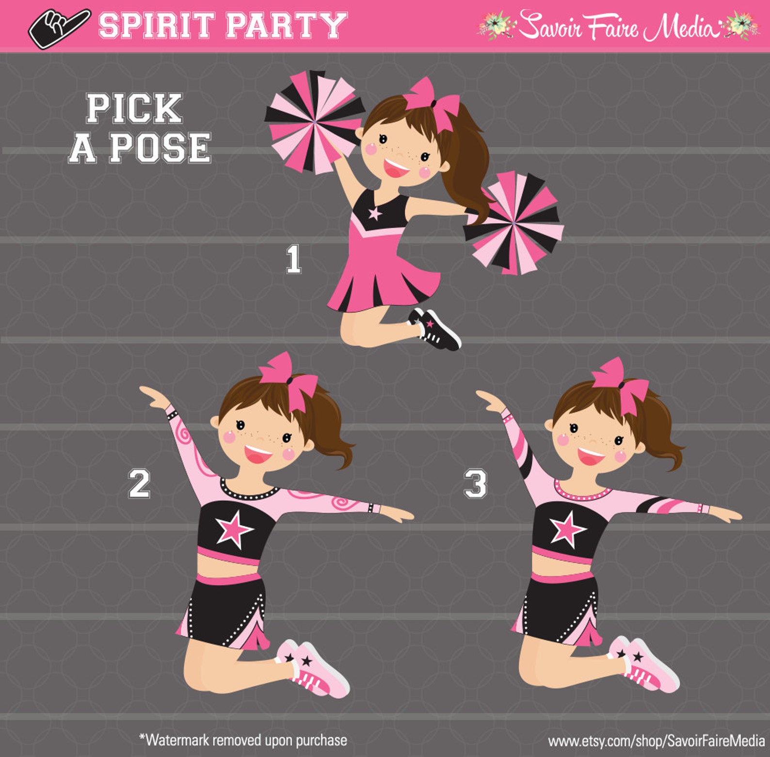 Cheerleading Thank You Card Cheerleader Invitation - Etsy