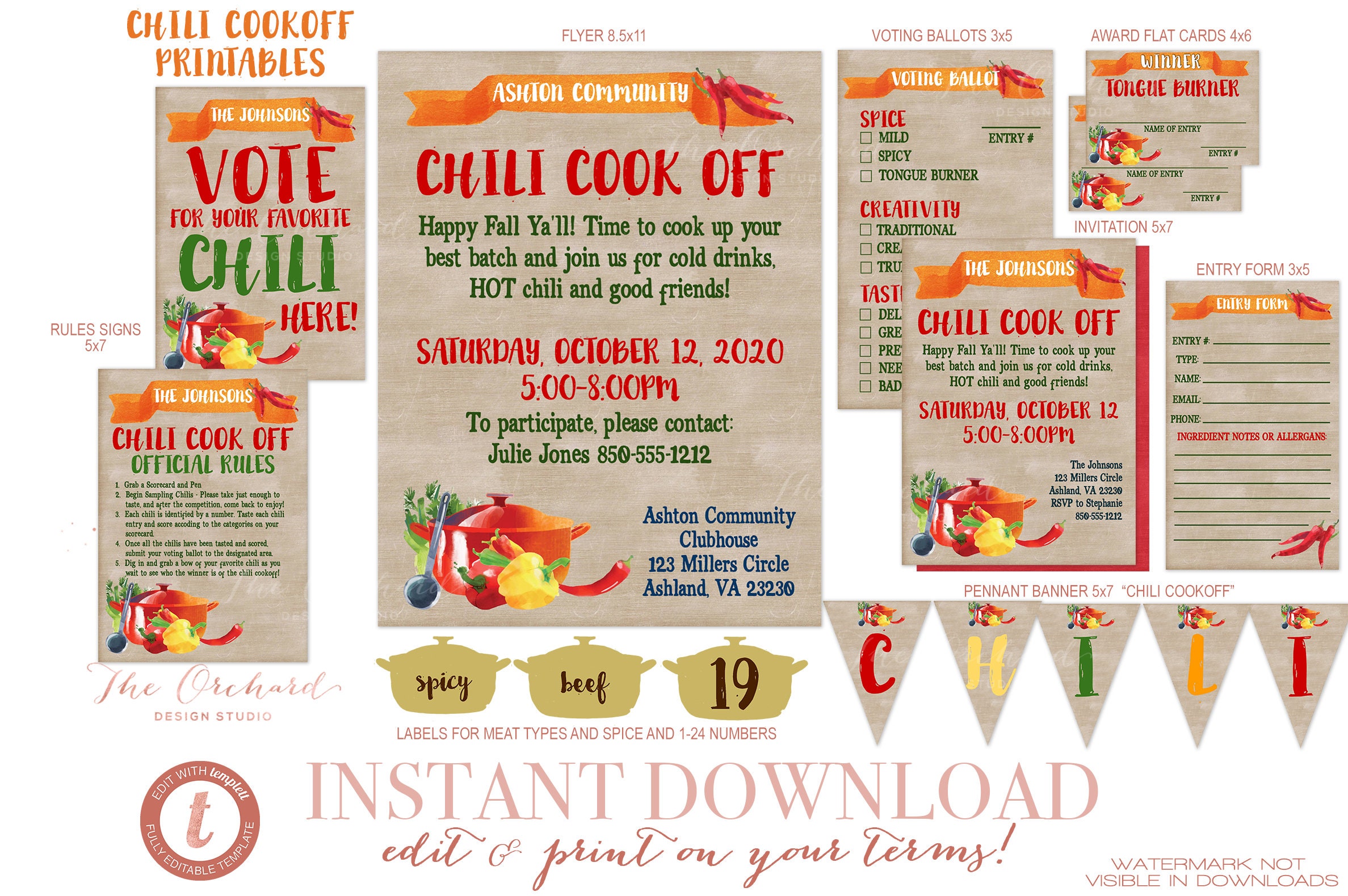 Church Chili Cook Off Poster
