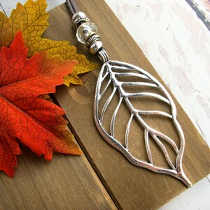 Bohemian Style Long Necklace-silver Nature Pendant-fall Necklace-nature ...