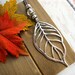 Bohemian Style Long Necklace-silver Nature Pendant-fall Necklace-nature ...