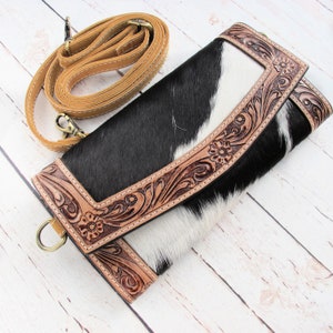 THE Bandera-western Tooled Leather Wallet-cowhide Leather Wallet With ...