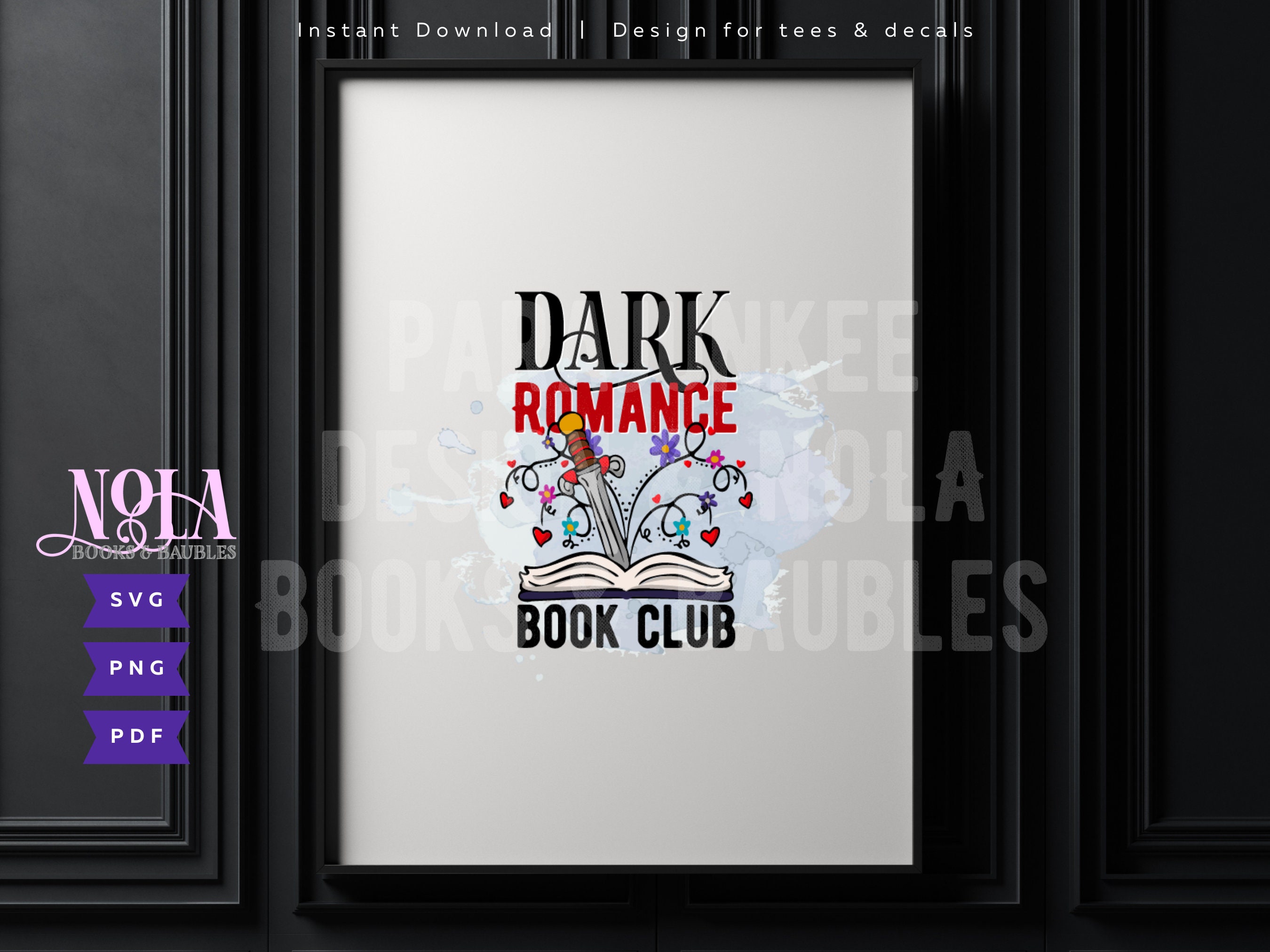 Dark Romance Book Club Svg, Png, Pdf, Booktok, Dark Romance Tee Design ...
