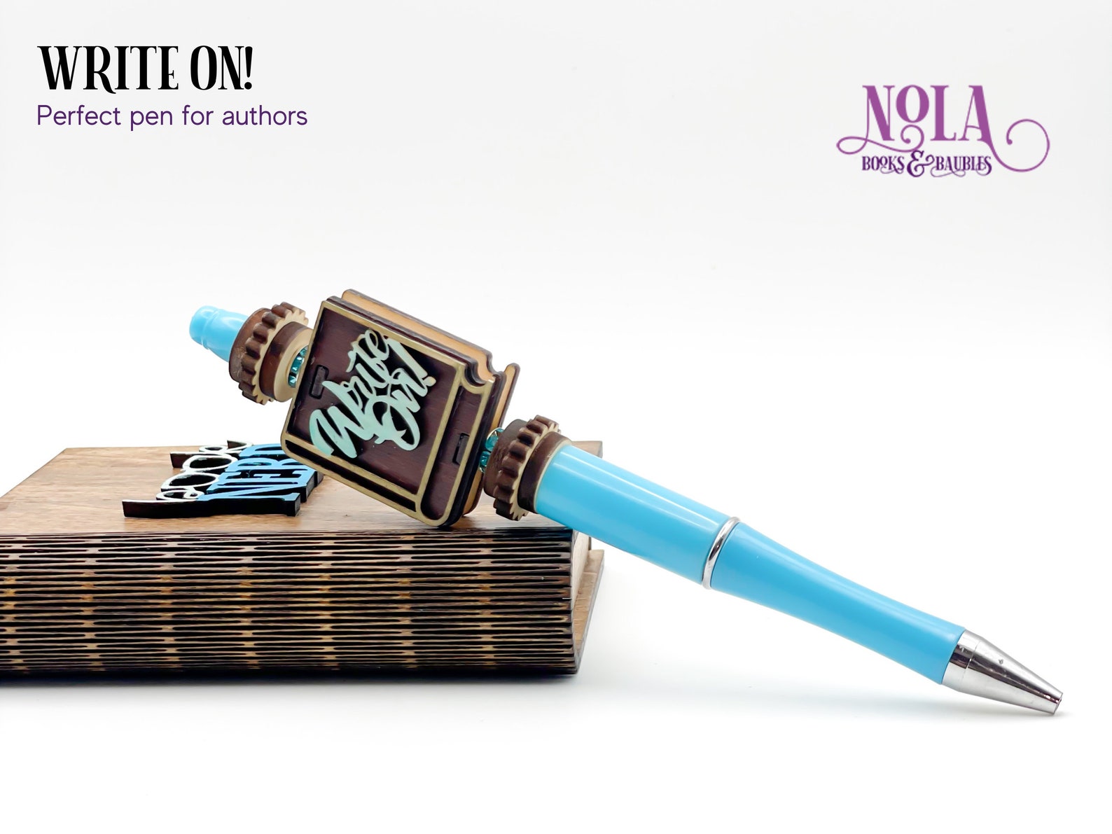 Write On Wooden Beaded Pen for Authors and Writers, Planner Pen ...