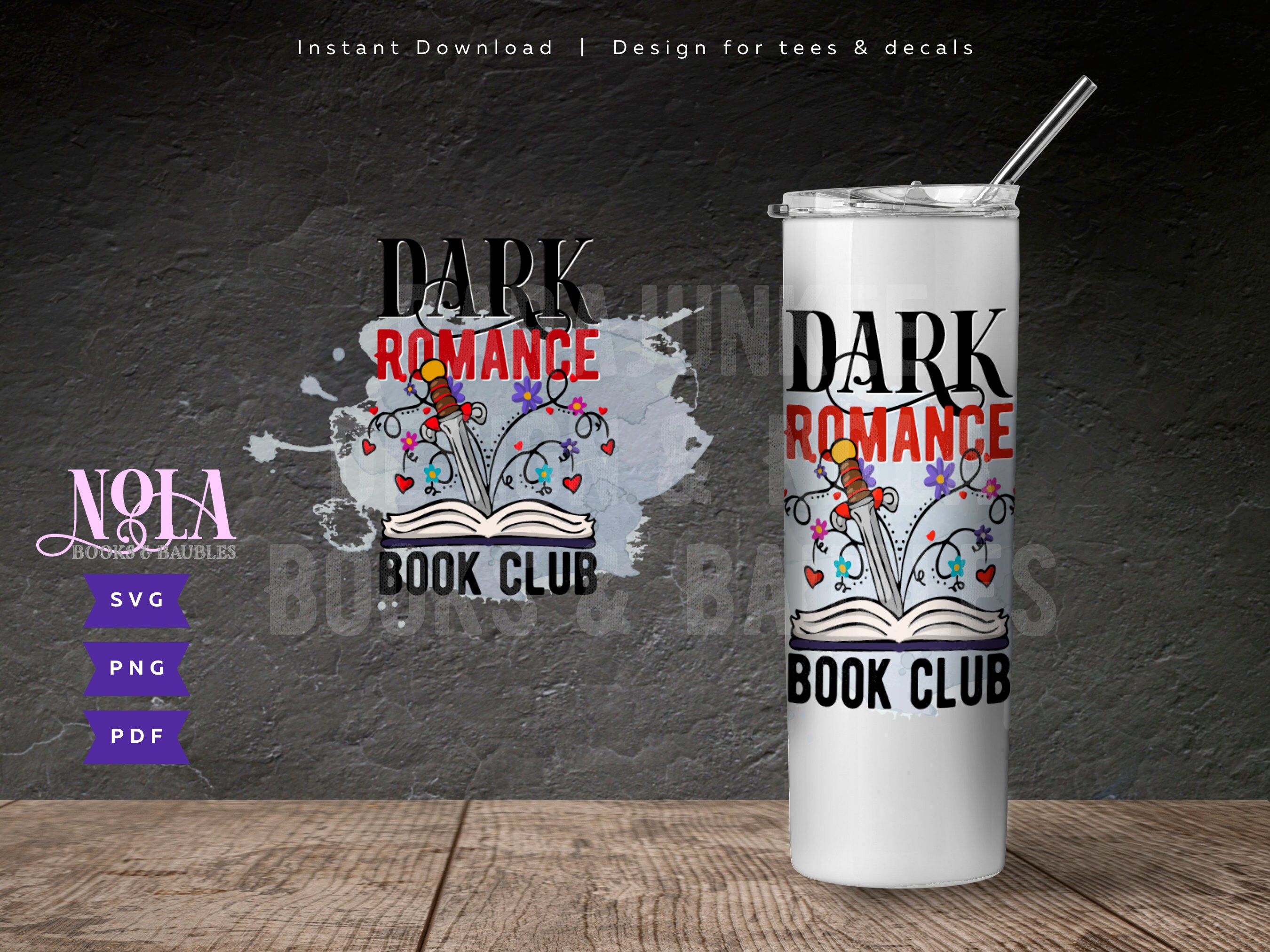 Dark Romance Book Club Svg, Png, Pdf, Booktok, Dark Romance Tee Design ...
