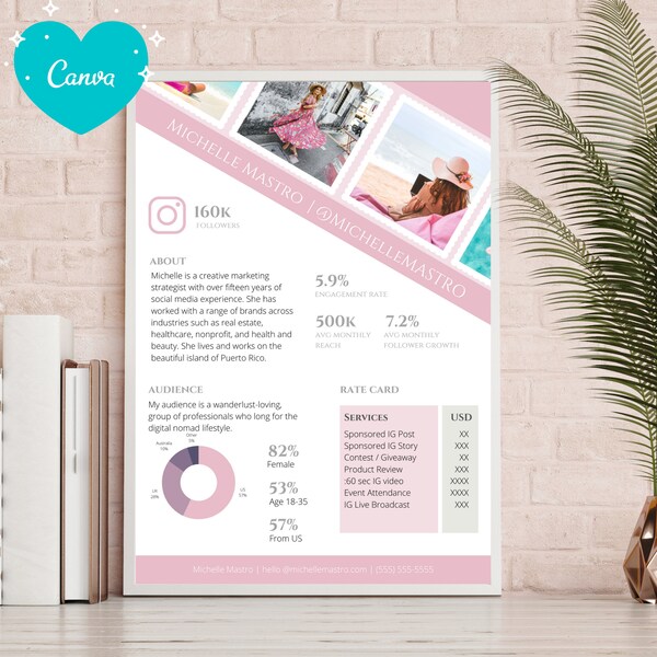 Travel Blogger Media Kit - Etsy