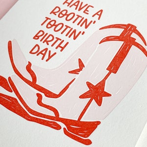 Have a Rootin' Tootin' Birthday - Letterpress Greeting Card - Etsy