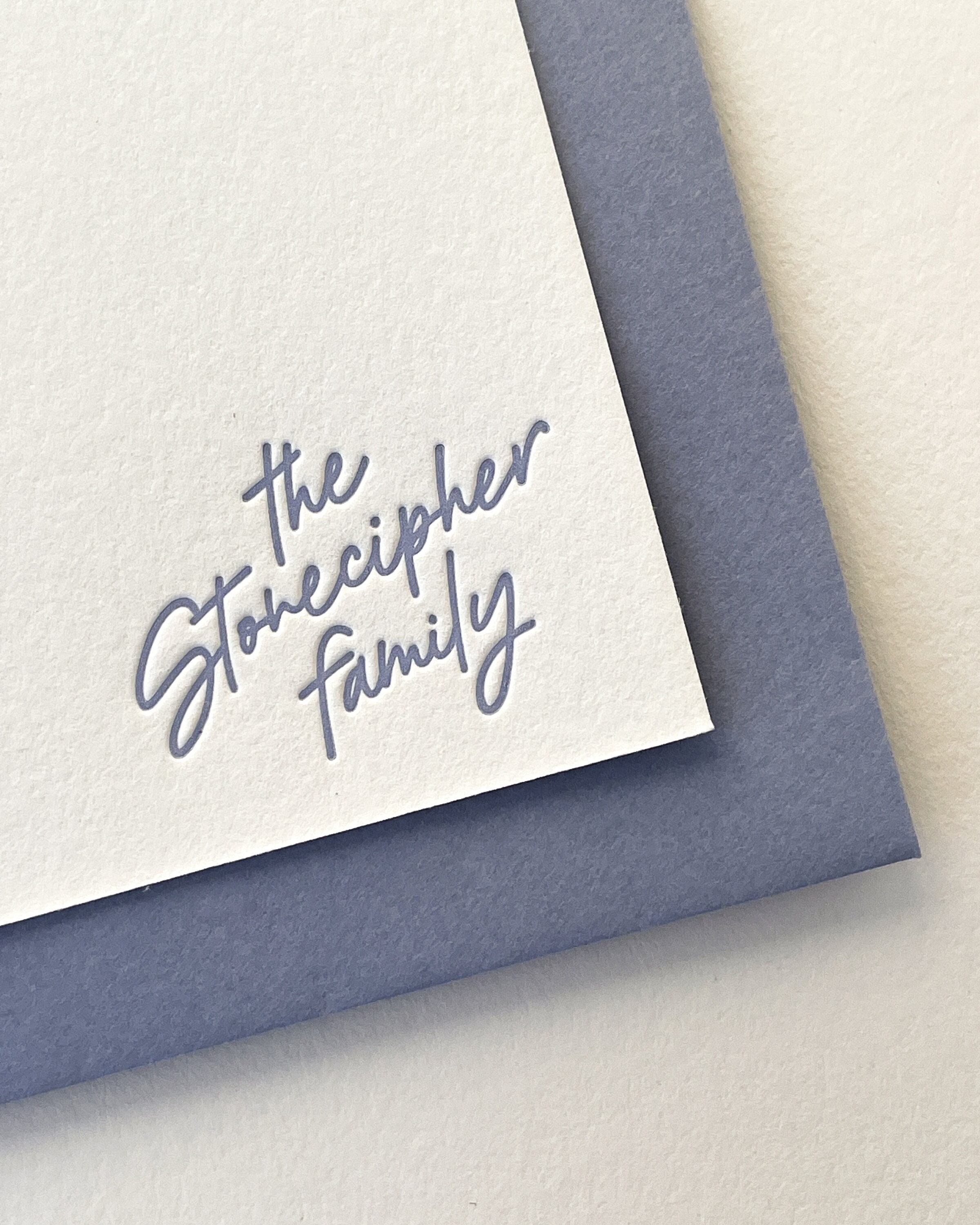 Custom Made to Order Letterpress Stationery - the Family Set - Etsy