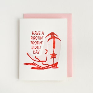Have a Rootin' Tootin' Birthday - Letterpress Greeting Card - Etsy