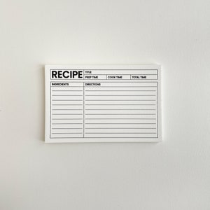 Letterpress Recipe Card Set - Etsy
