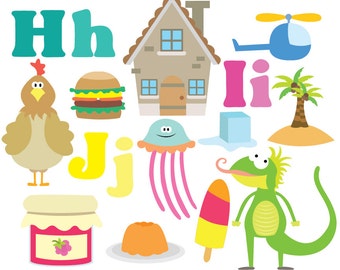 Alphabet Collection Clipart & Vector Set Instant Download | Etsy