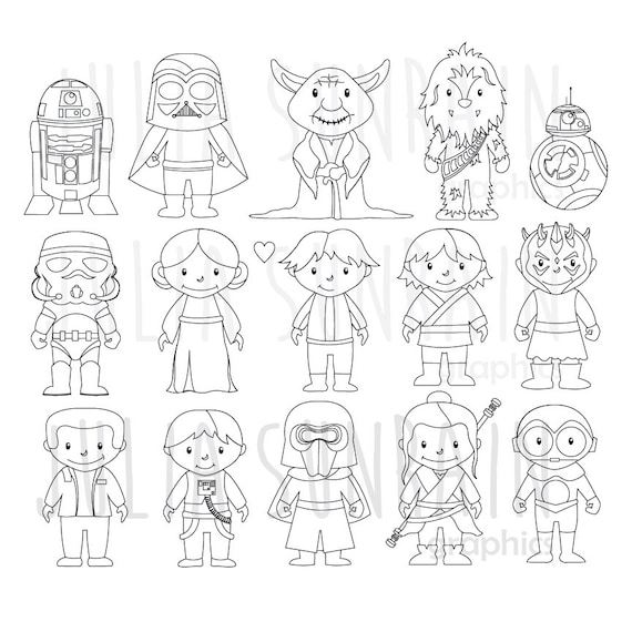 Star Wars Clipart Black And White