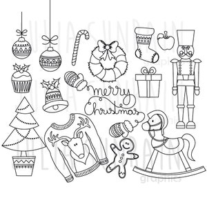 Christmas Digital Stamps Instant Download Personal and - Etsy