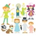 Peter Pan Digital Stamp Clipart & Vector Set Instant | Etsy