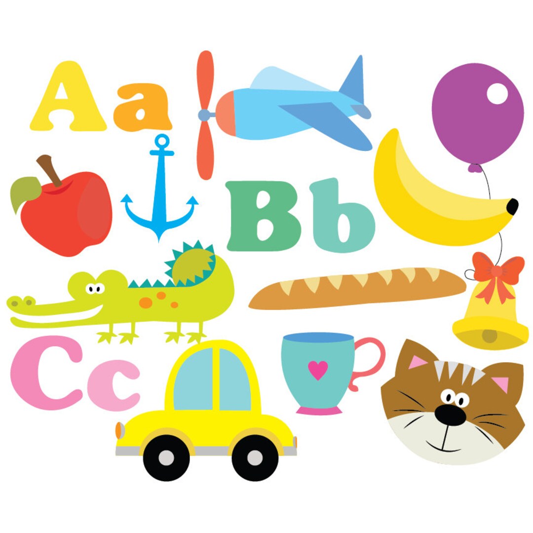 Alphabet Clipart ABC Clipart & Vector Set Instant Download Personal and ...