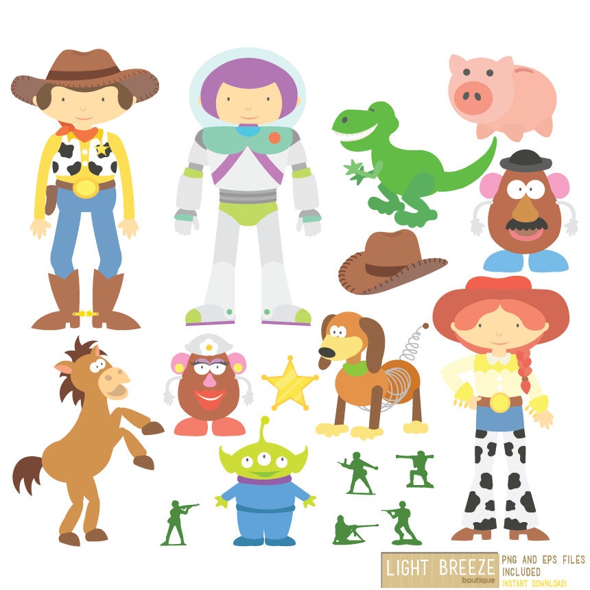 Toy Story Digital Clipart & Vector Set Instant Download Personal and ...