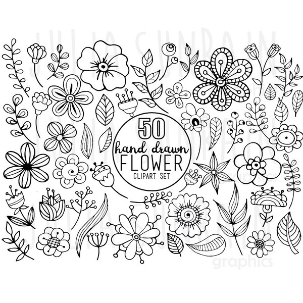 Flower Doodles - Etsy
