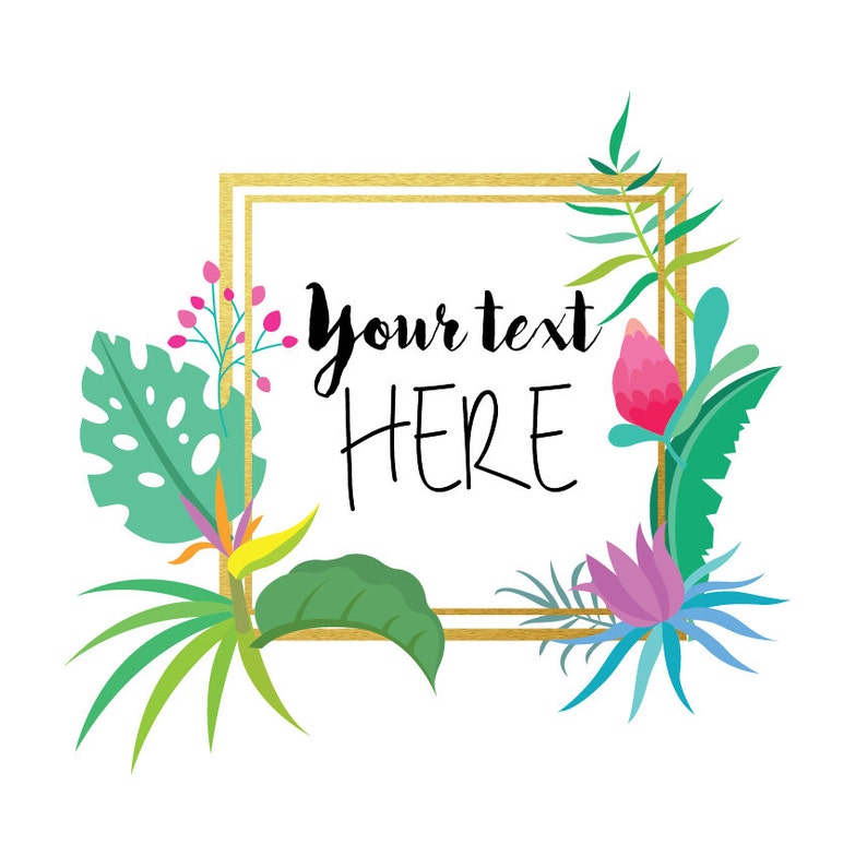 Tropical Flower Instant Download Clipart & Vector Set Instant Download ...