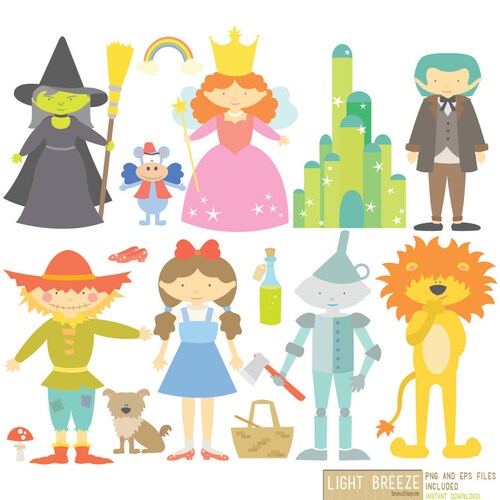 Wizard of Oz Digital Stamps Commercial Use Vector Graphics - Etsy