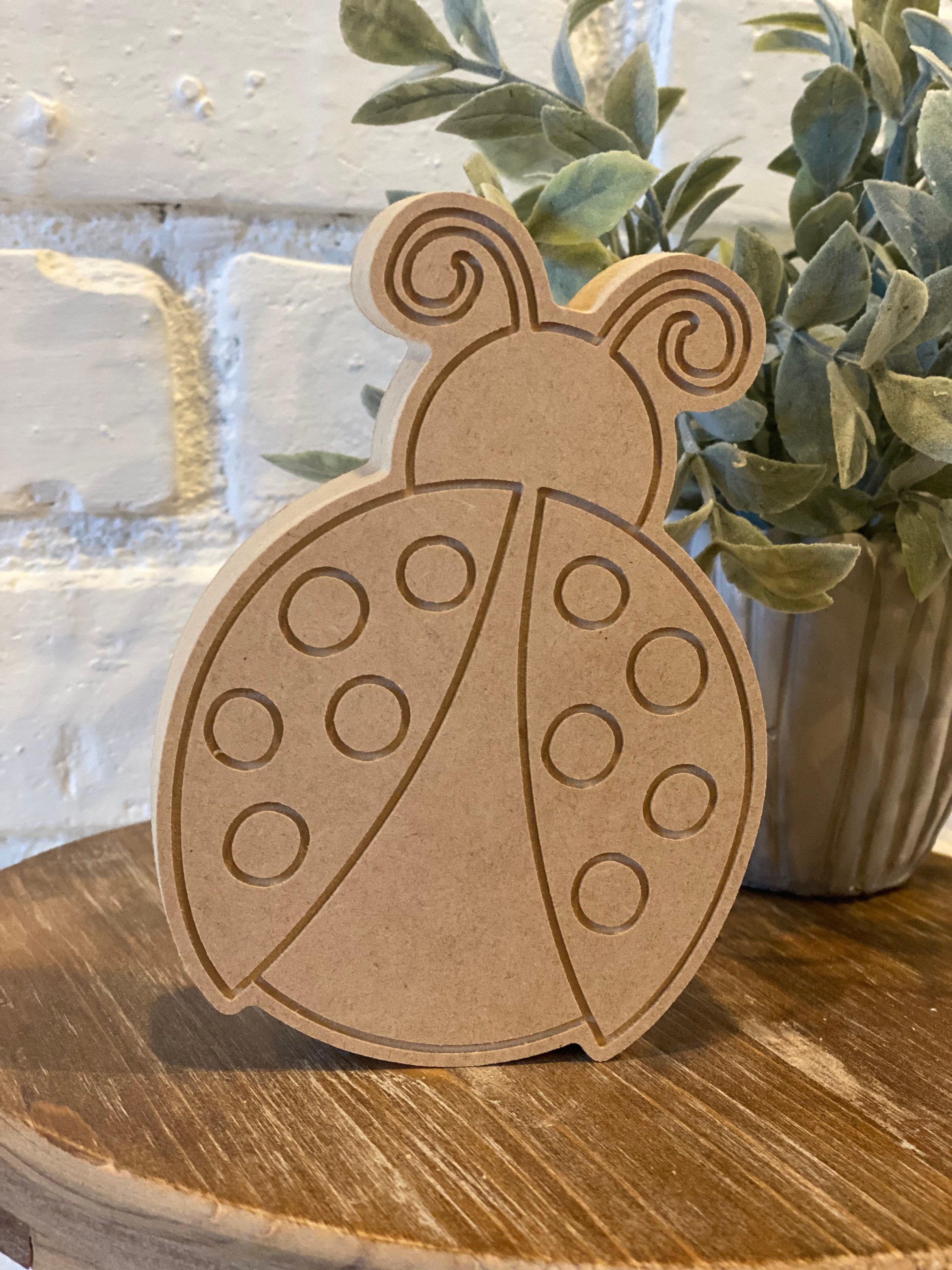 Unfinished Wood Ladybug Cutout Wooden Ladybug Ladybug Decor | Etsy