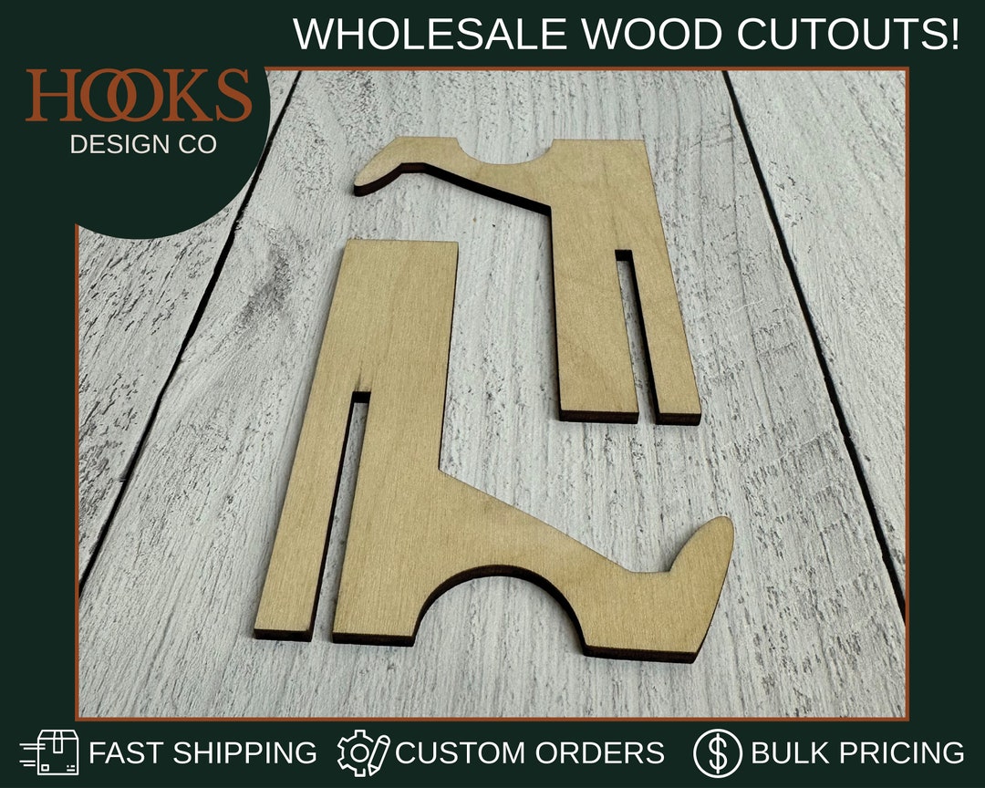 Unfinished Wooden Stands, Laser Cut Wood Stands, Tiered Tray Sign Stand ...