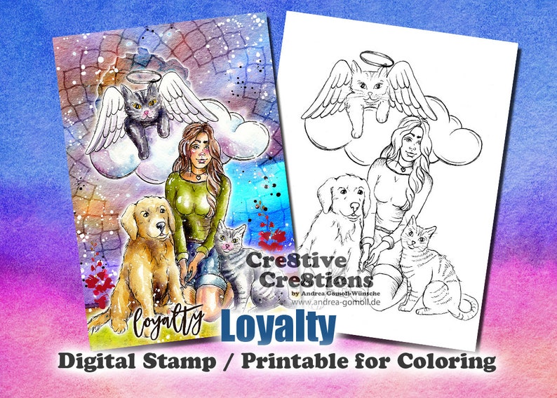 Loyalty - Digital Stamp / Printable Coloring Page by Andrea Gomoll ...